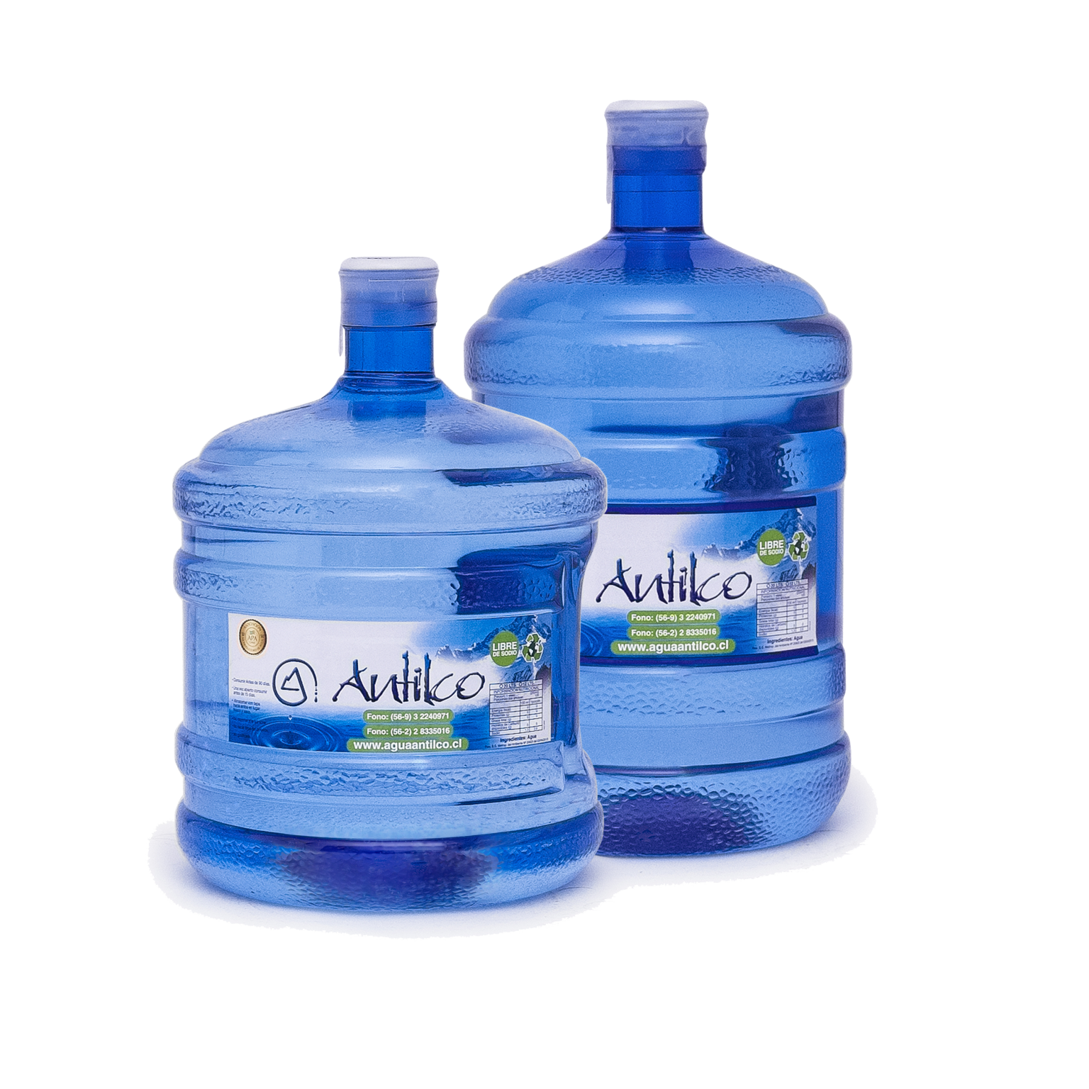Botellón de 12 y 10 Litros Respectivamente – Agua Antilco